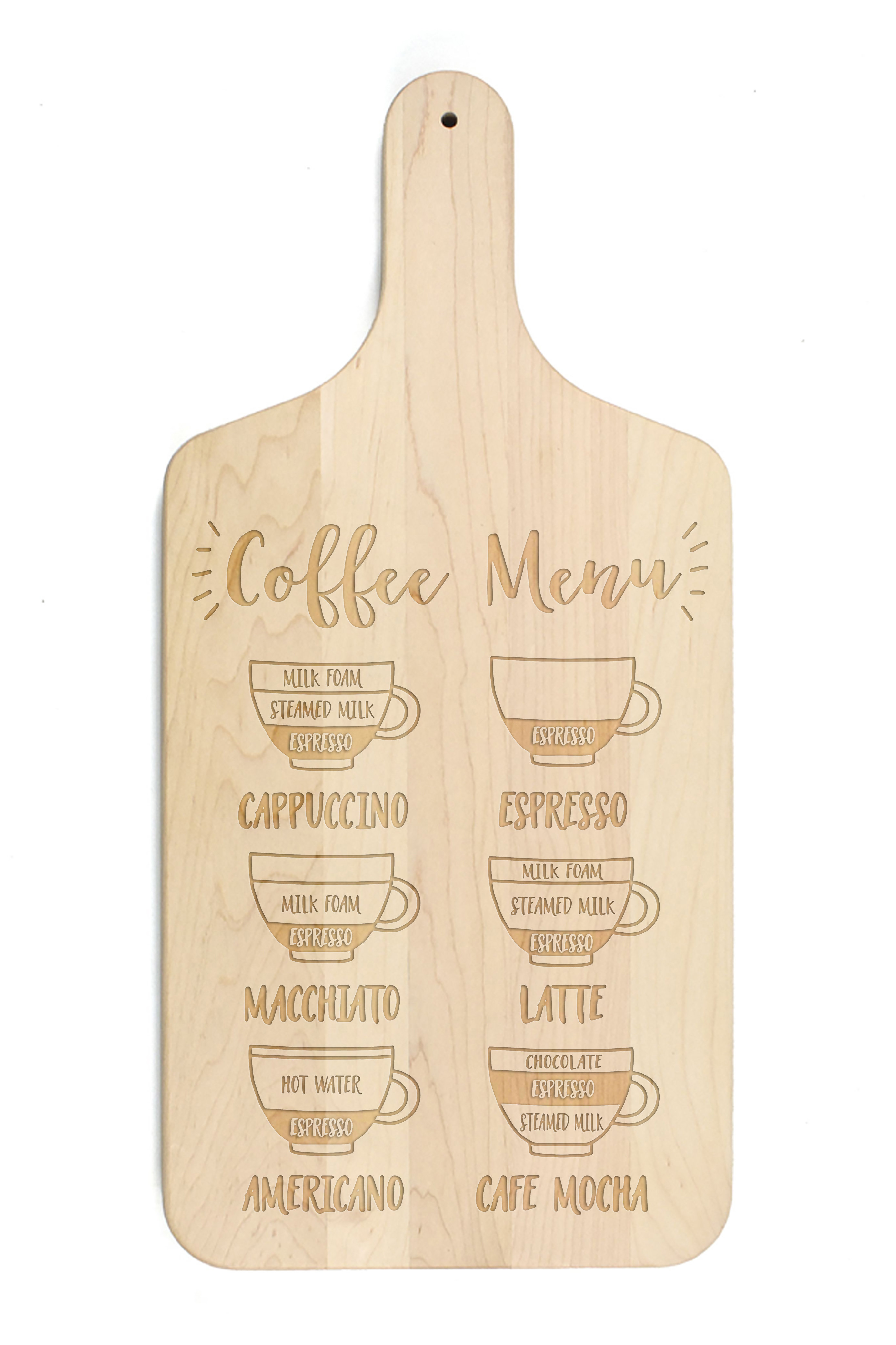 Designs Direct Creative Group Coffee Menu Cutting Board | Wayfair