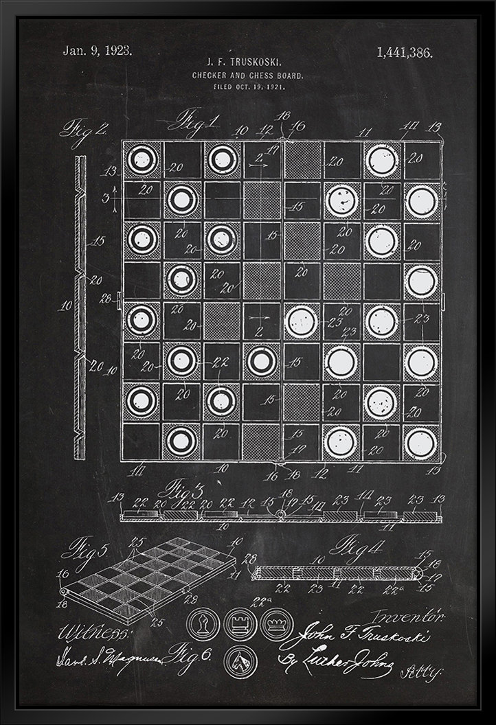 ATX Art Group LLC Chess And Checkers Patent by Stanley Print House - on ...