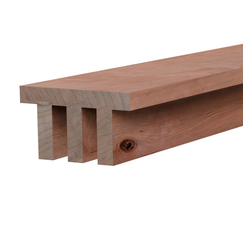 Ornamental Mouldings Natural Industrial Slat Beam 5-1/2"X3-1/8"X92 ...