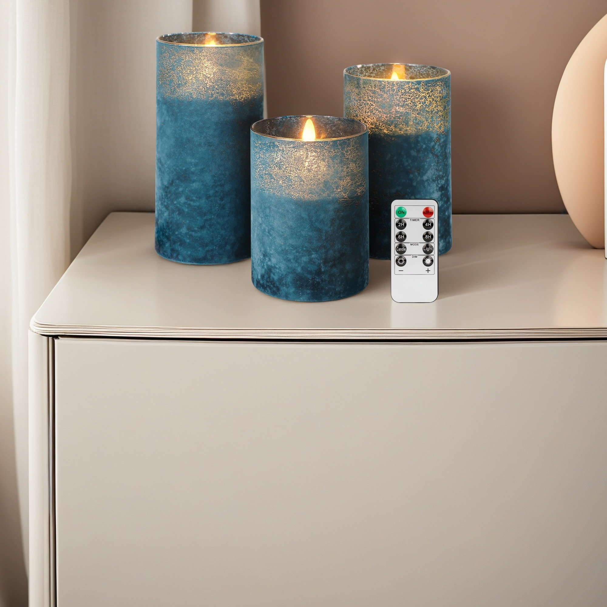 Symple Stuff Set Of 3 Led Battery Operated Candles With Remote And ...