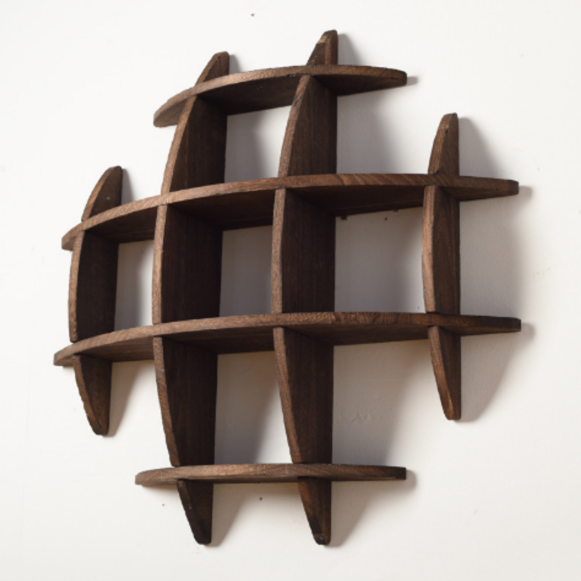 Millwood Pines Sanremo 35.43'' W Solid Wood Wall Mounted Shelving Unit ...