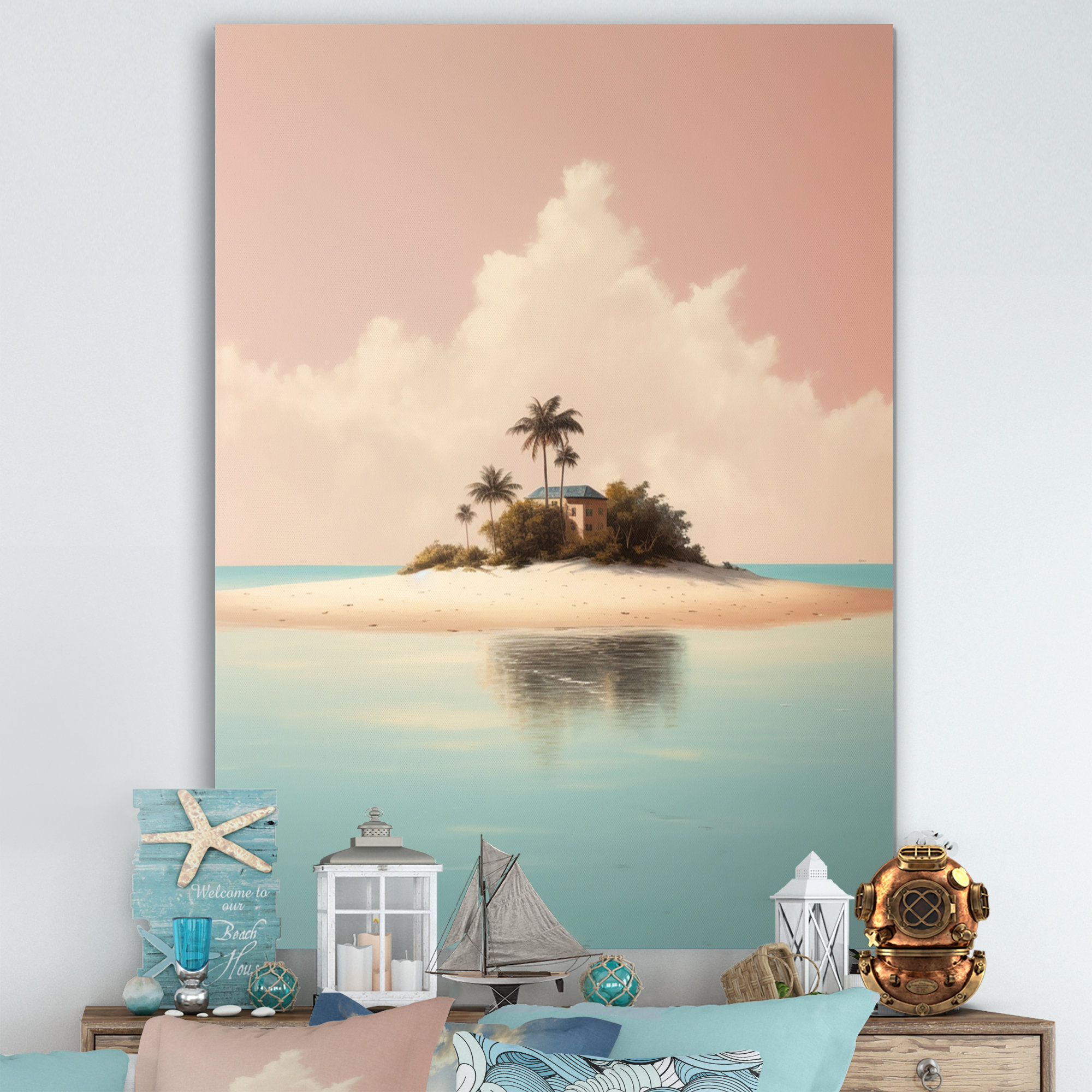 Bay Isle Home™ Deserted Tropical Island I Framed On Canvas Print | Wayfair