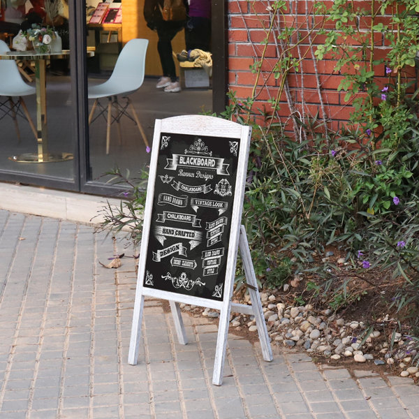 UNHO Wood Magnetic Free-Standing Chalkboard, 35.4" x 16.7" & Reviews ...