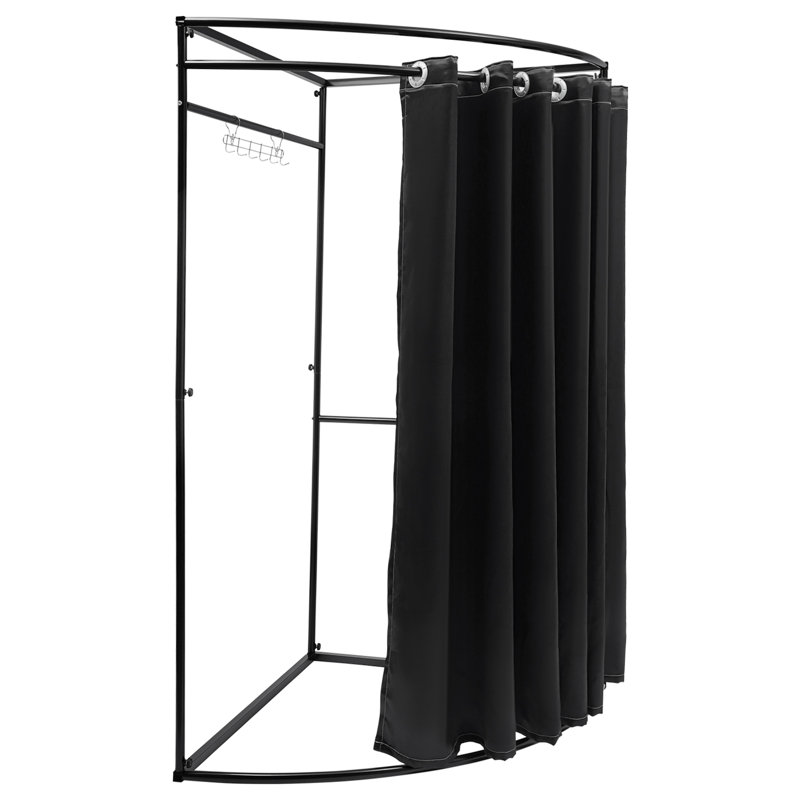 Symple Stuff 78.74Inch Tall Fitting Room With Curtain Dressing Room For ...