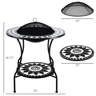Latitude Run® 30" Outdoor 31 Fire Pit Dining Table - Wood Burning ...