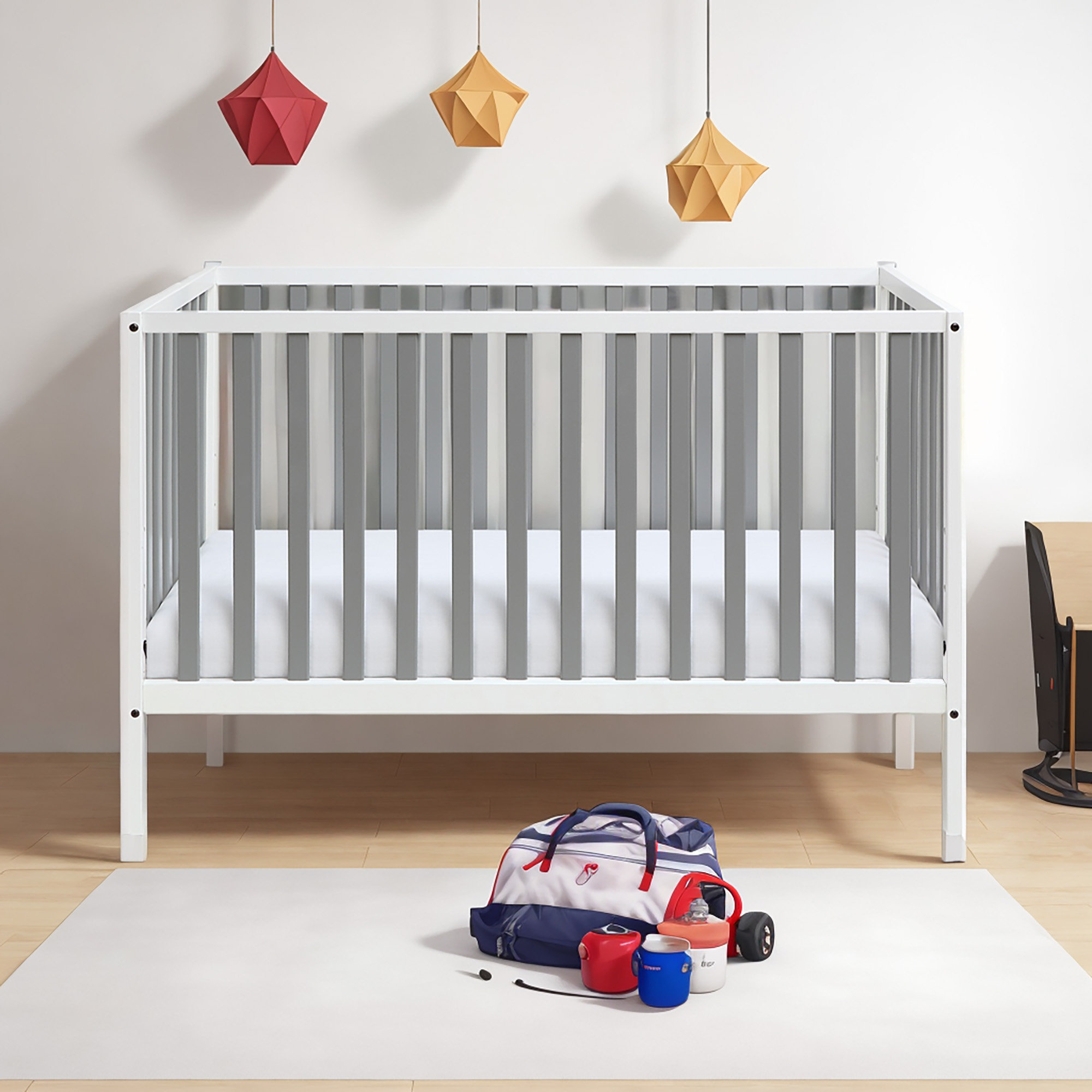 Harriet Bee Herchel Adjustable Height Crib | Wayfair