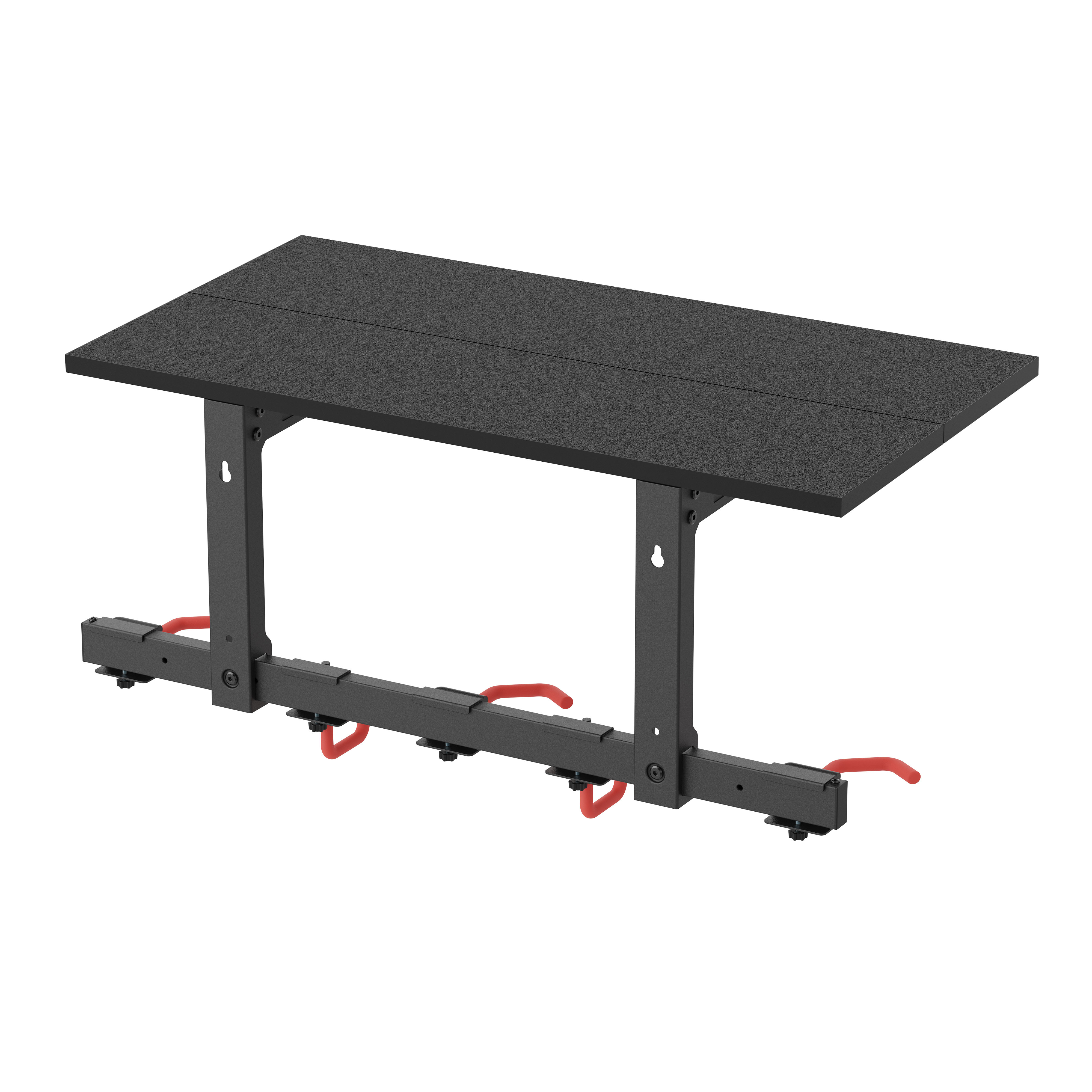 Arlmont & Co. 3 Bike Wall Mounted Rack with Storage Shelf | Wayfair