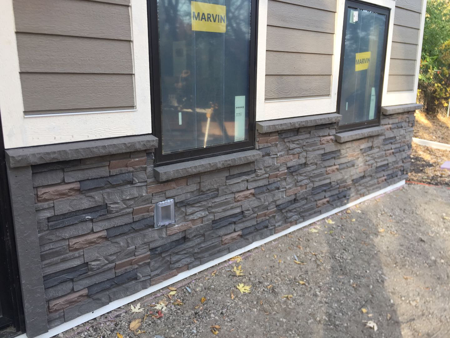 DuraKwik Stone 13" x 10.83" Stone Wall Corner in Rocky Boulder | Wayfair