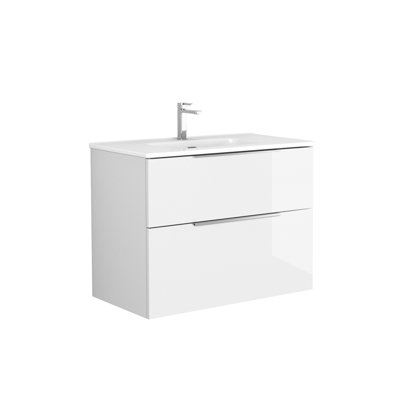 WS Bath Collections Flora 32.0" Wall Mounted Single Bathroom Vanity In ...