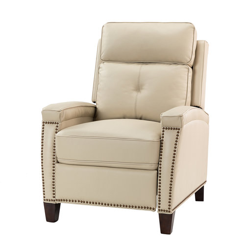 Three Posts™ Glendale Heights 31" Wide Genuine Leather Manual Club ...