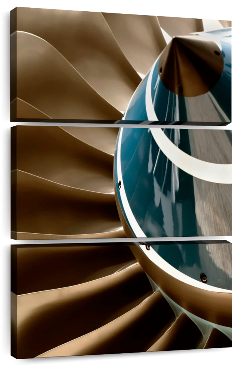 Ebern Designs Mehar Gold Bladed Airplane | Wayfair