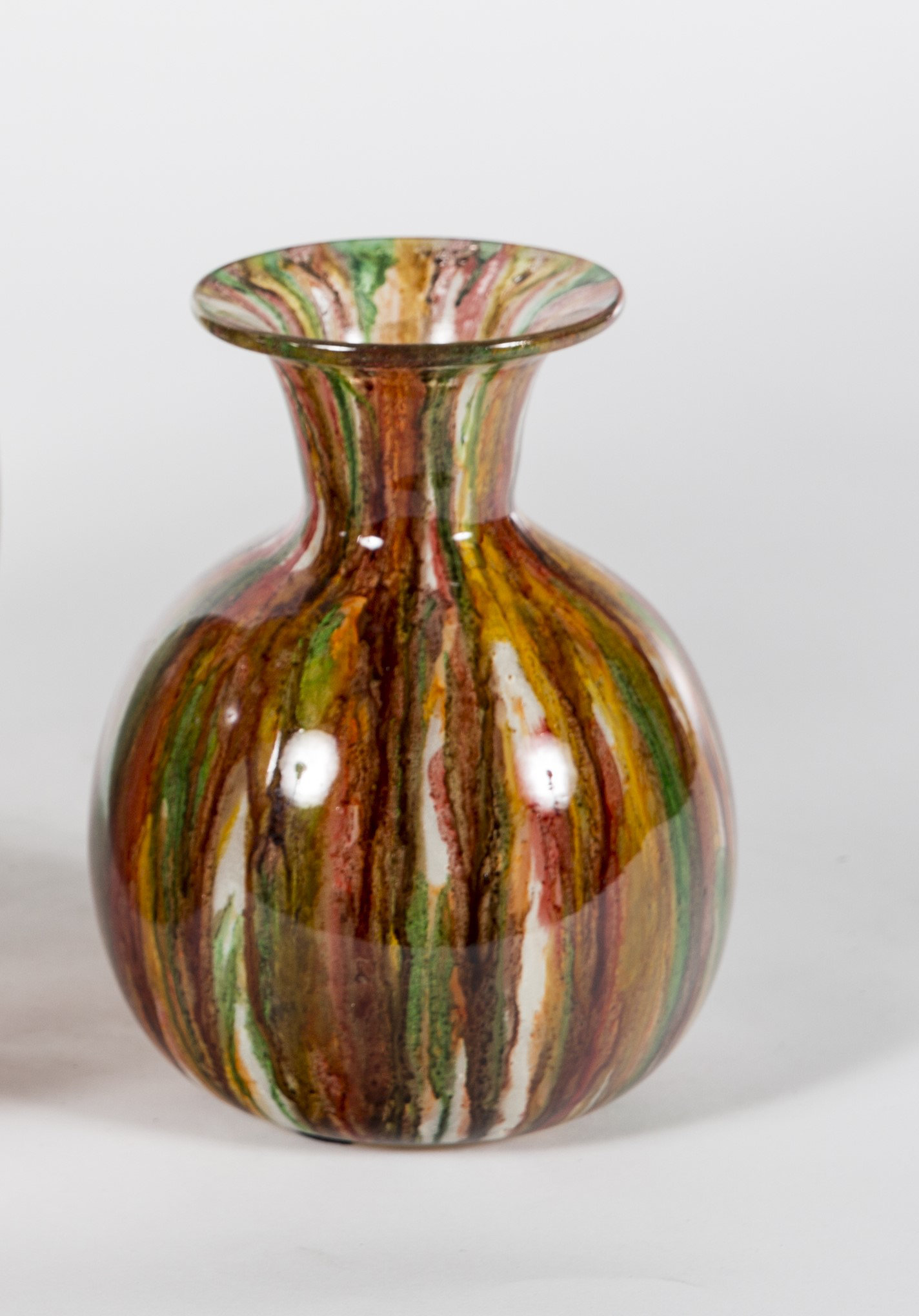 Prima Design Source Yellow/Red/Brown 10" Glass Table Vase | Wayfair