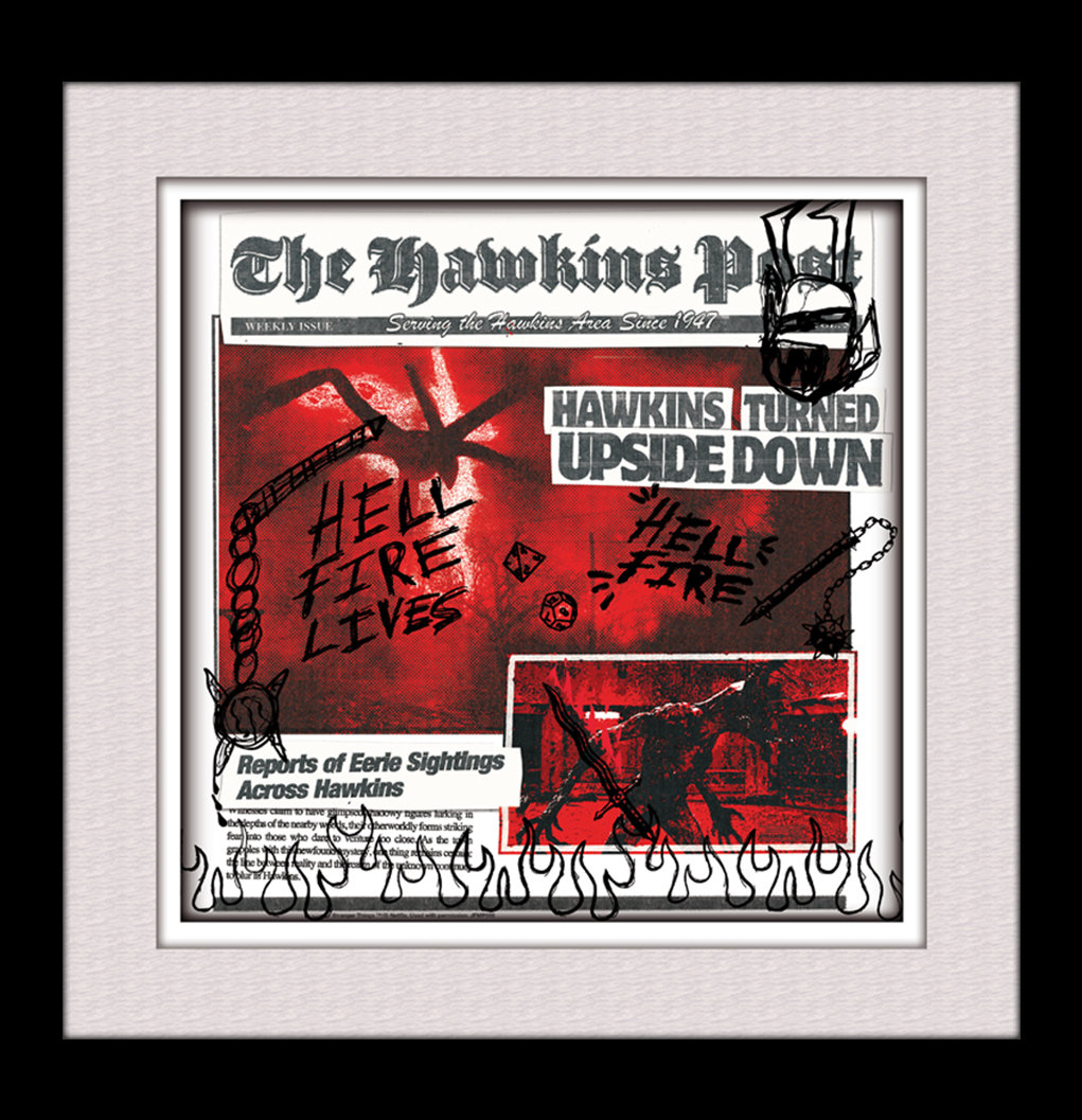 Pyramid America Stranger Things 5 - The Hawkins Post-12x12 Faux Matted ...