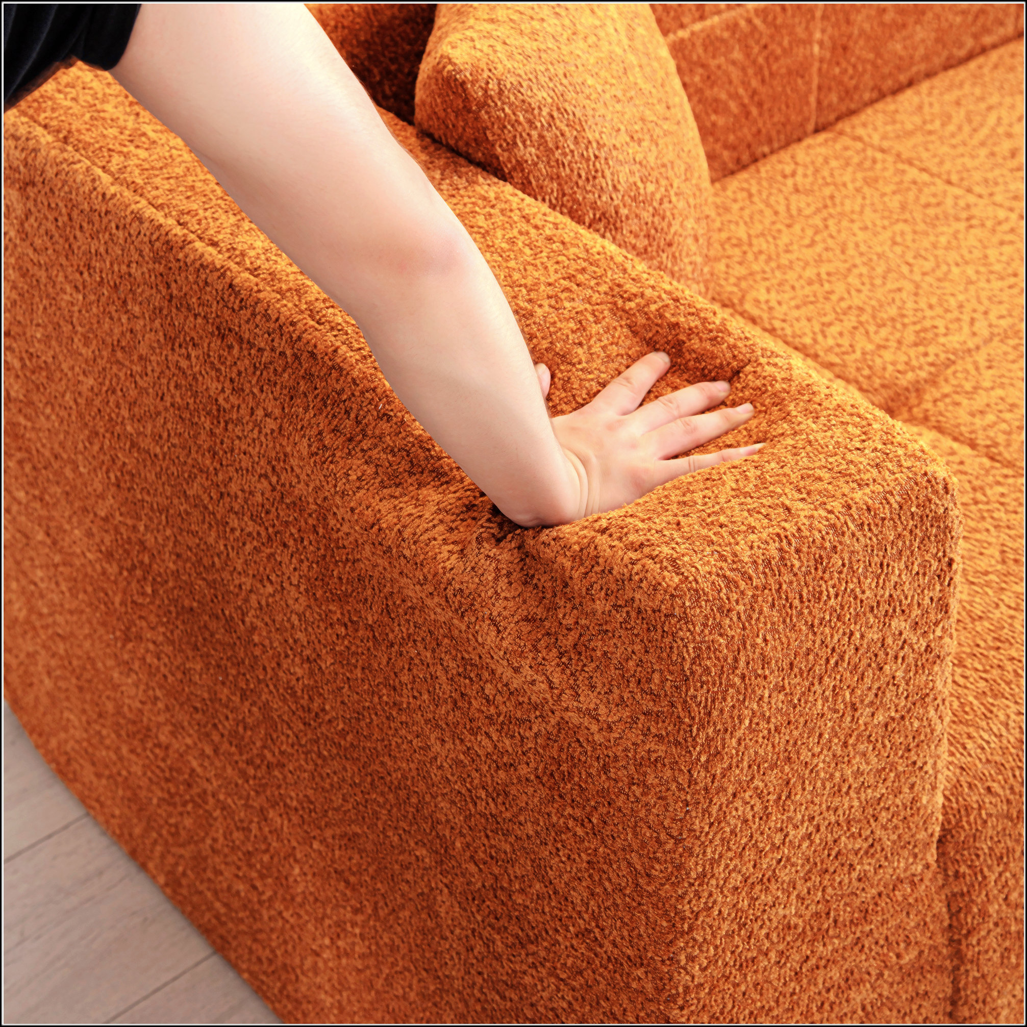 Latitude Run® Deep Seat Tufted Comfy Sofa Set With Chaise | Wayfair