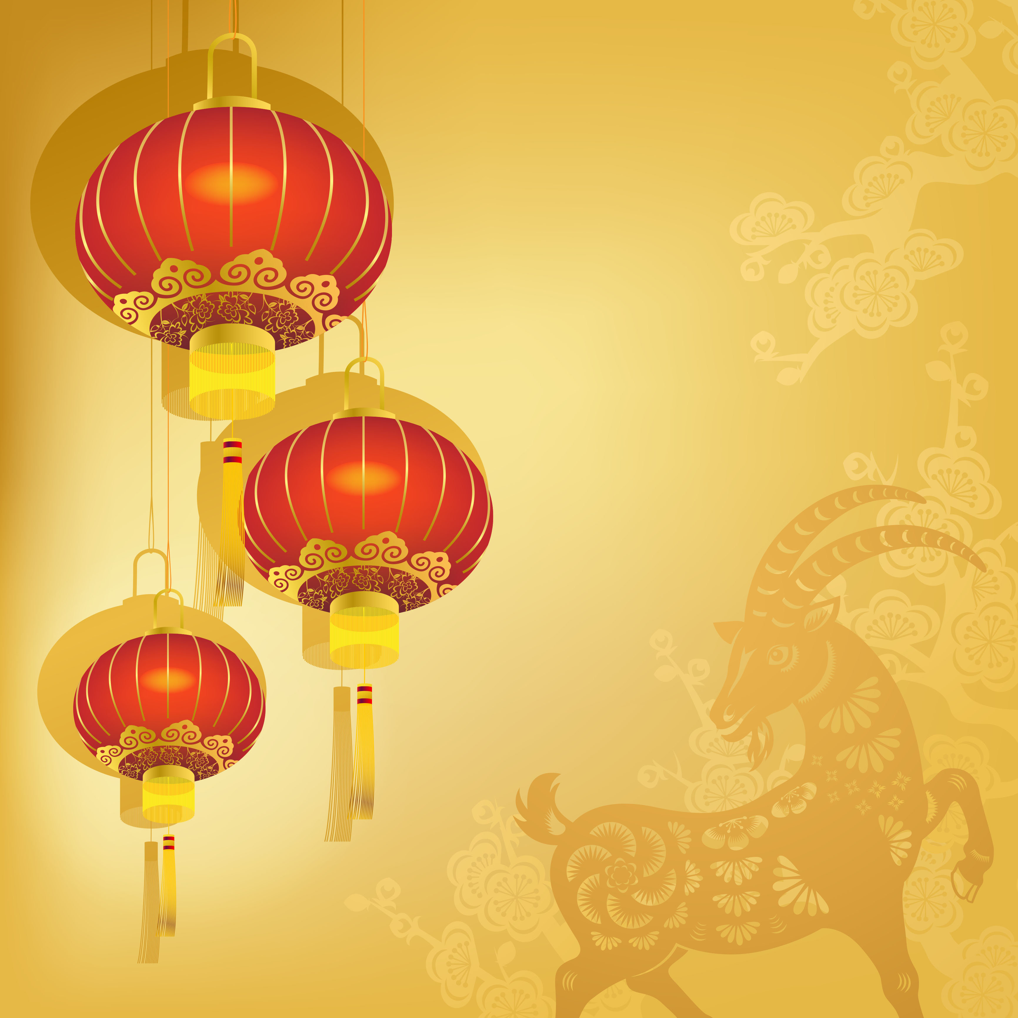 Metro Lane Chinese Lanterns by Exxorian - No Frame Art Prints on Canvas ...