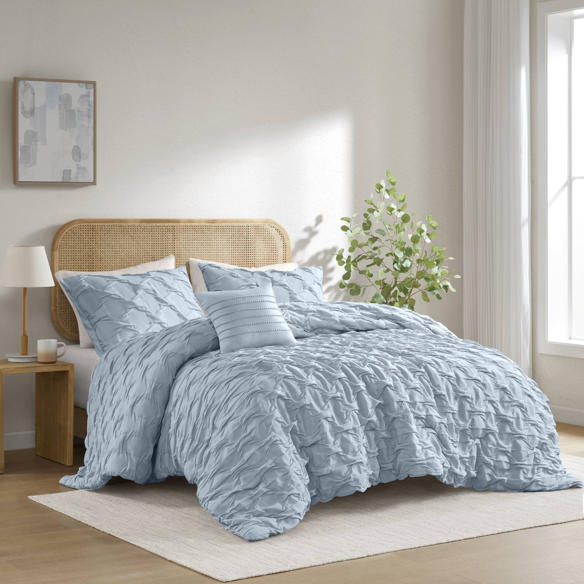 510 Design Bailey Diamond Pucker Woven Comforter Set & Reviews | Wayfair