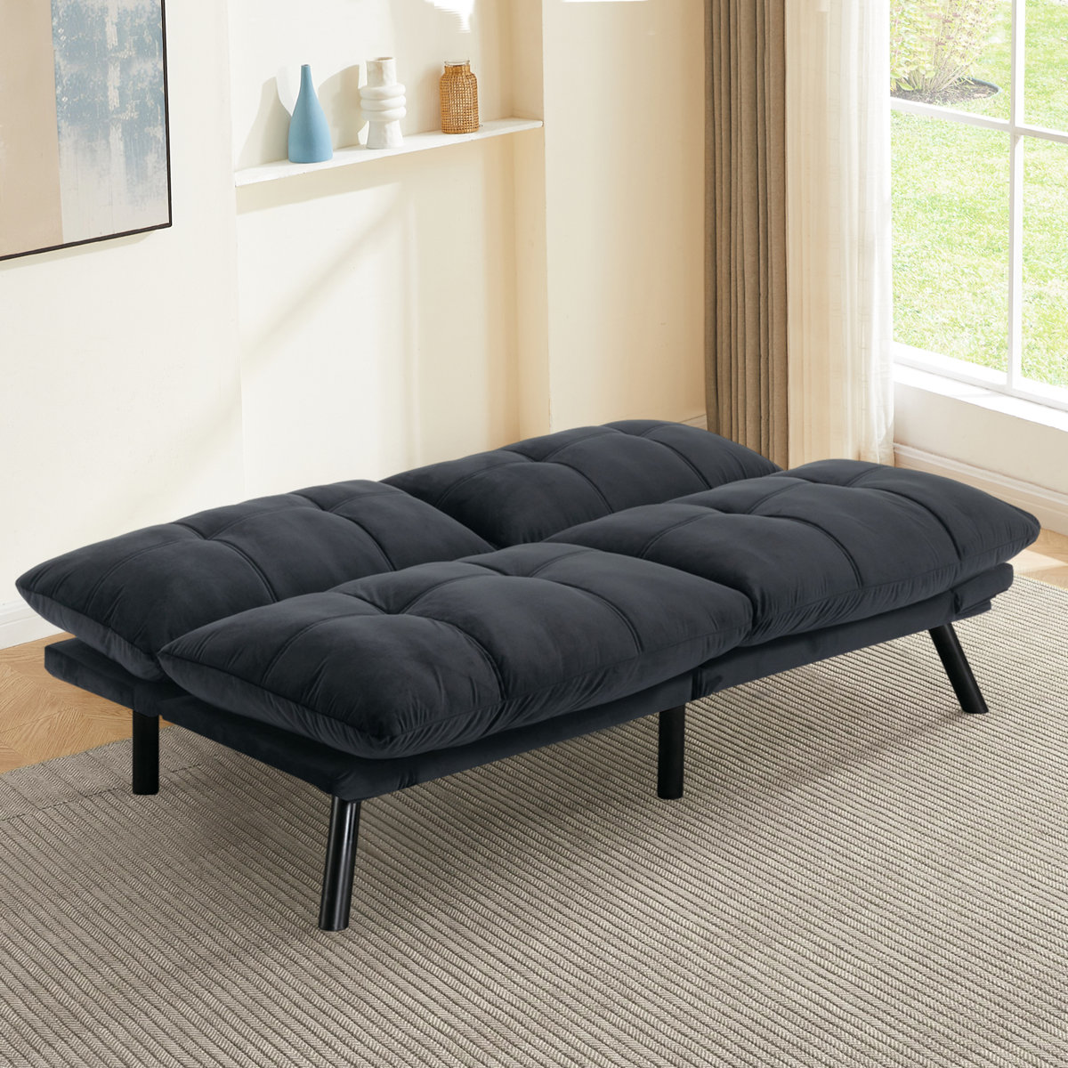 Corrigan Studio® Futon Sofa Bed Futon Sofa Modern Convertible Sofa ...