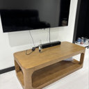 Wrought Studio Modern Rounded Rectangular Coffee Table With Shelf ...