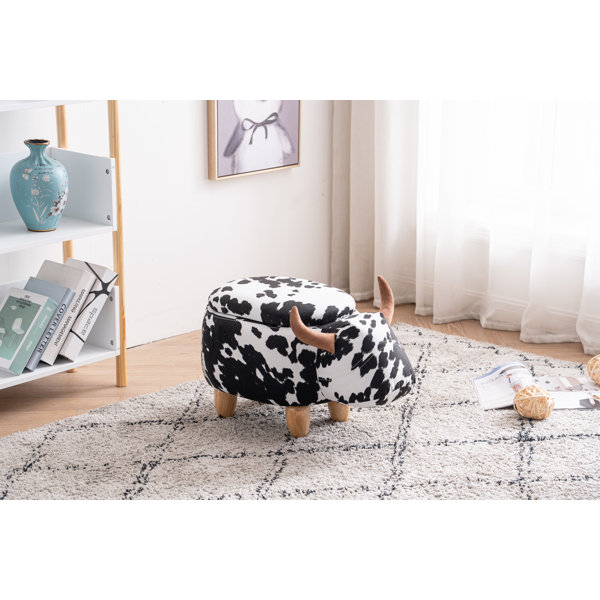 Zoomie Kids Bough 14.17" Wide Cow Storage Ottoman & Reviews | Wayfair