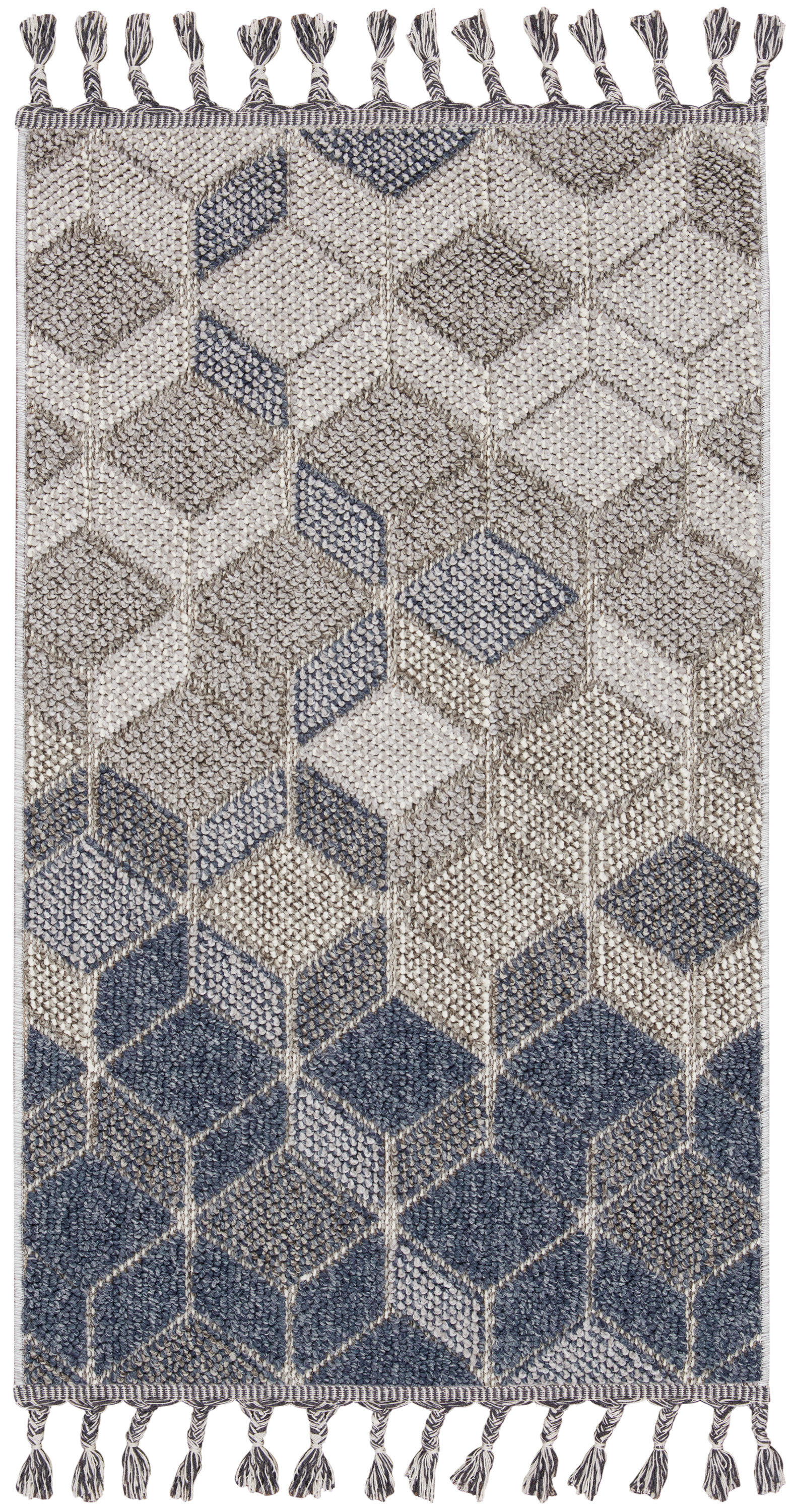 George Oliver Heddy Geometric Grey/Slate Area Rug & Reviews | Wayfair