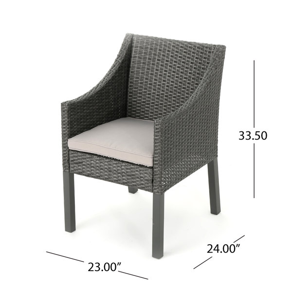 Winston Porter Amarveer Outdoor Wicker Patio Dining Chair & Reviews ...
