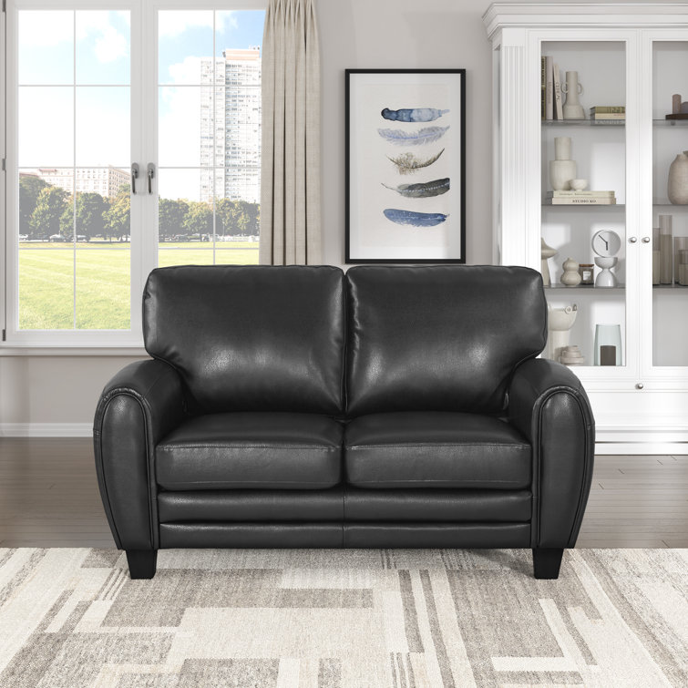 Ebern Designs Manwi 61.5" Vegan Leather Loveseat | Wayfair