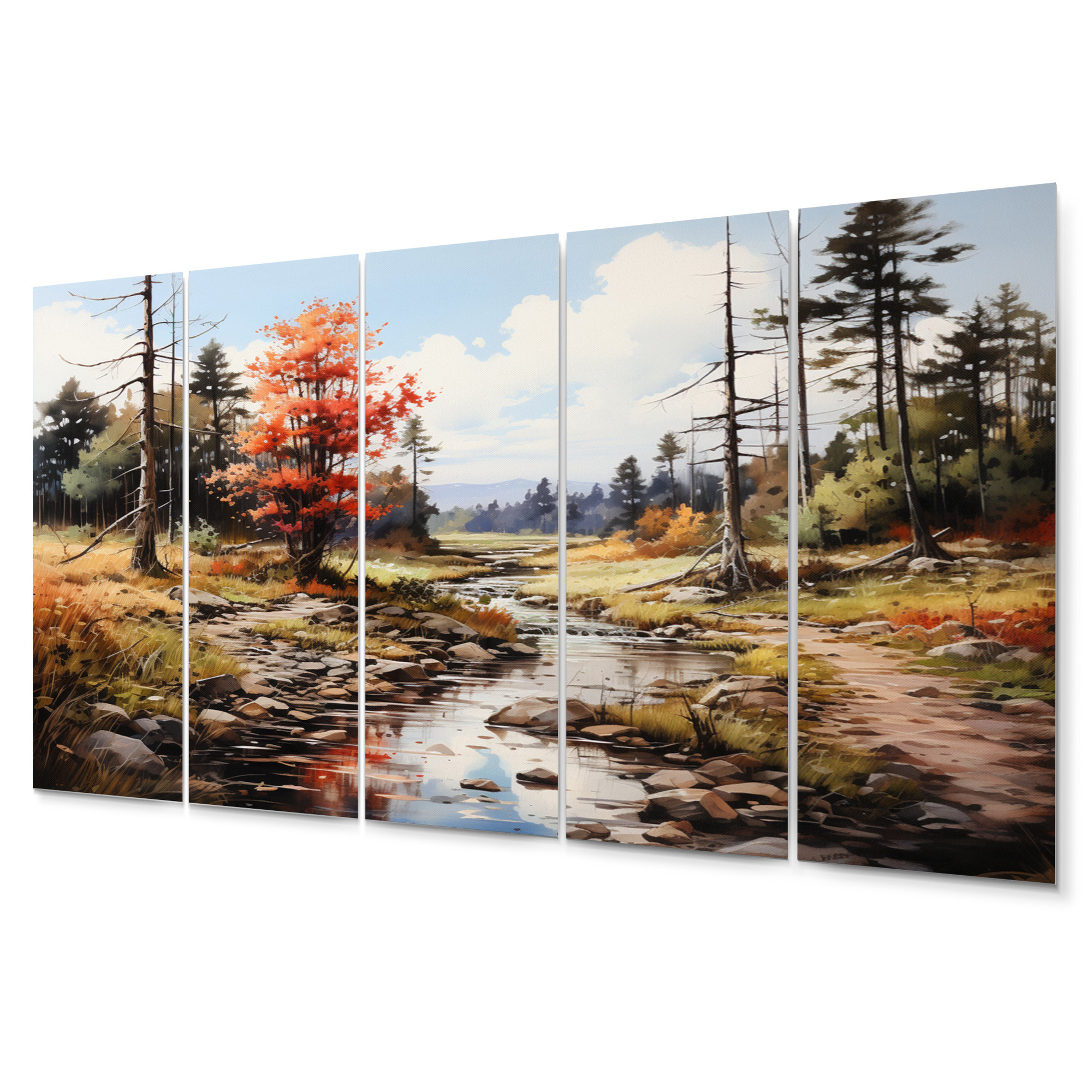 Millwood Pines Forest Adirondack Mountains - Landscapes Metal Wall Art ...