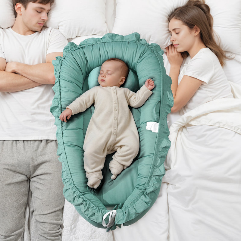 VEVOR Baby Infant Lounger 100% Cotton Soft Newborn Nest Sleeper with ...