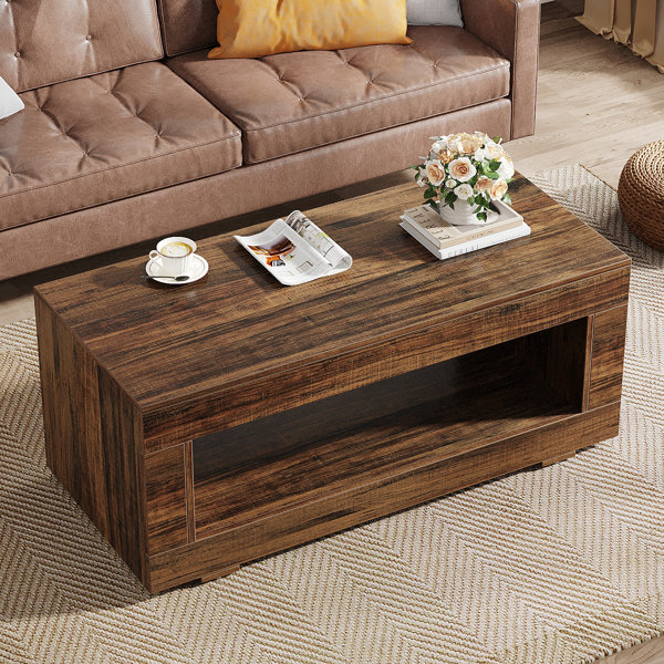 Millwood Pines 43.3" Coffee Table For Living Room, Modern Farmhouse ...