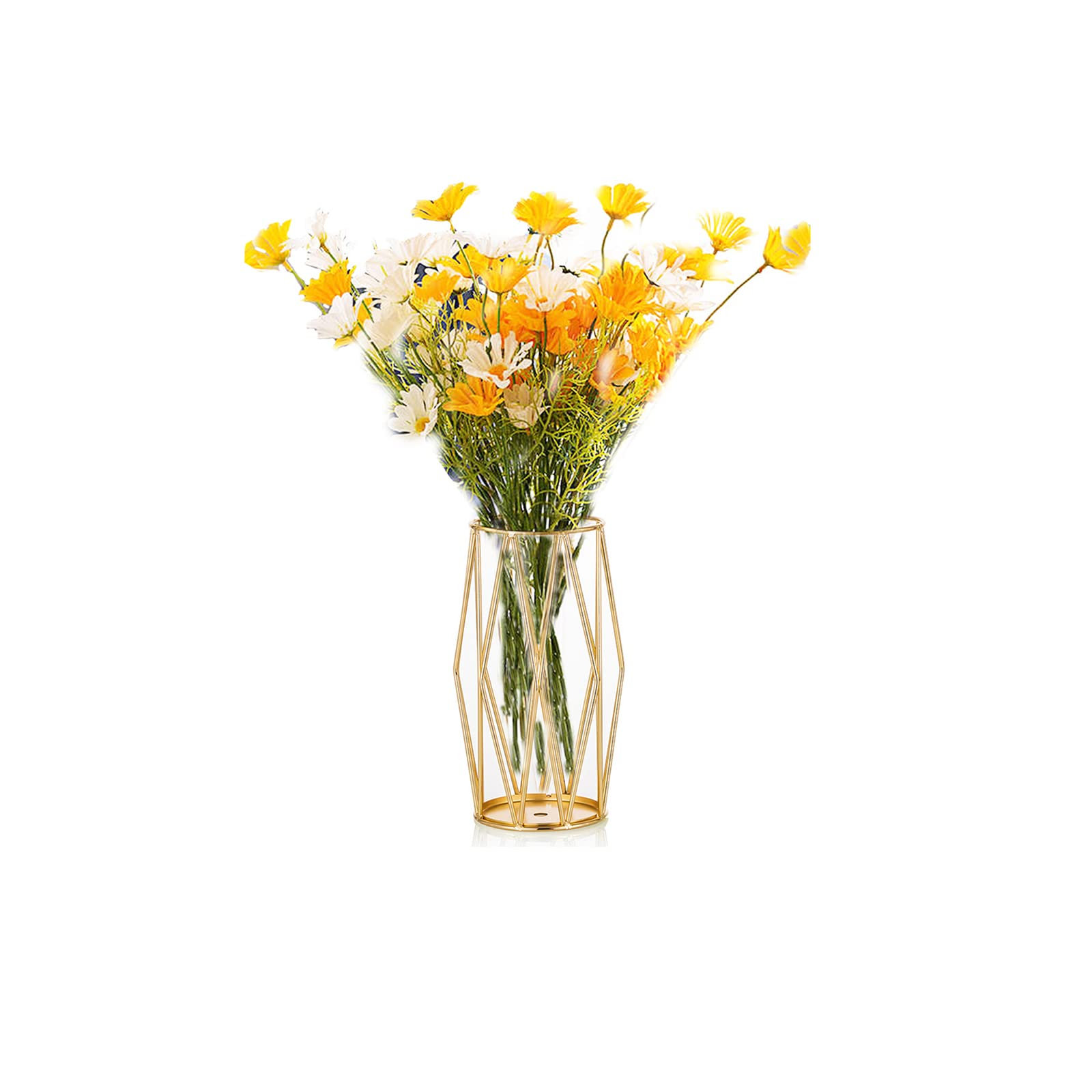 Mercer41 Geometric Metal Frame Vase, Crystal Vase, Electric Wire, Home ...