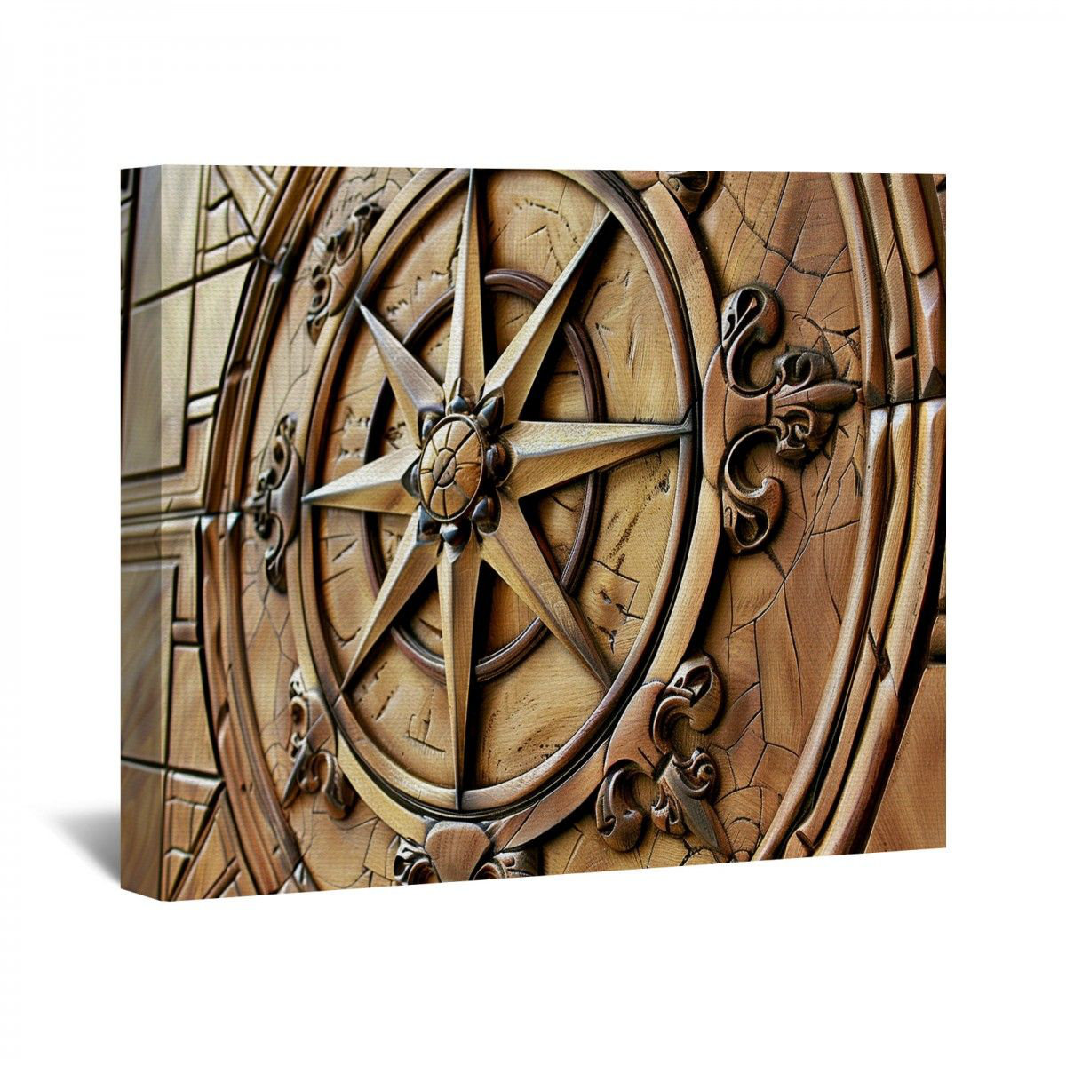 Breakwater Bay Maritime Compass Canvas Wrap - Nautical Wall Décor 13361 ...