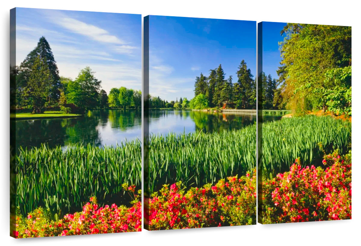 Millwood Pines Alvord Silver Falls Flower Field | Wayfair