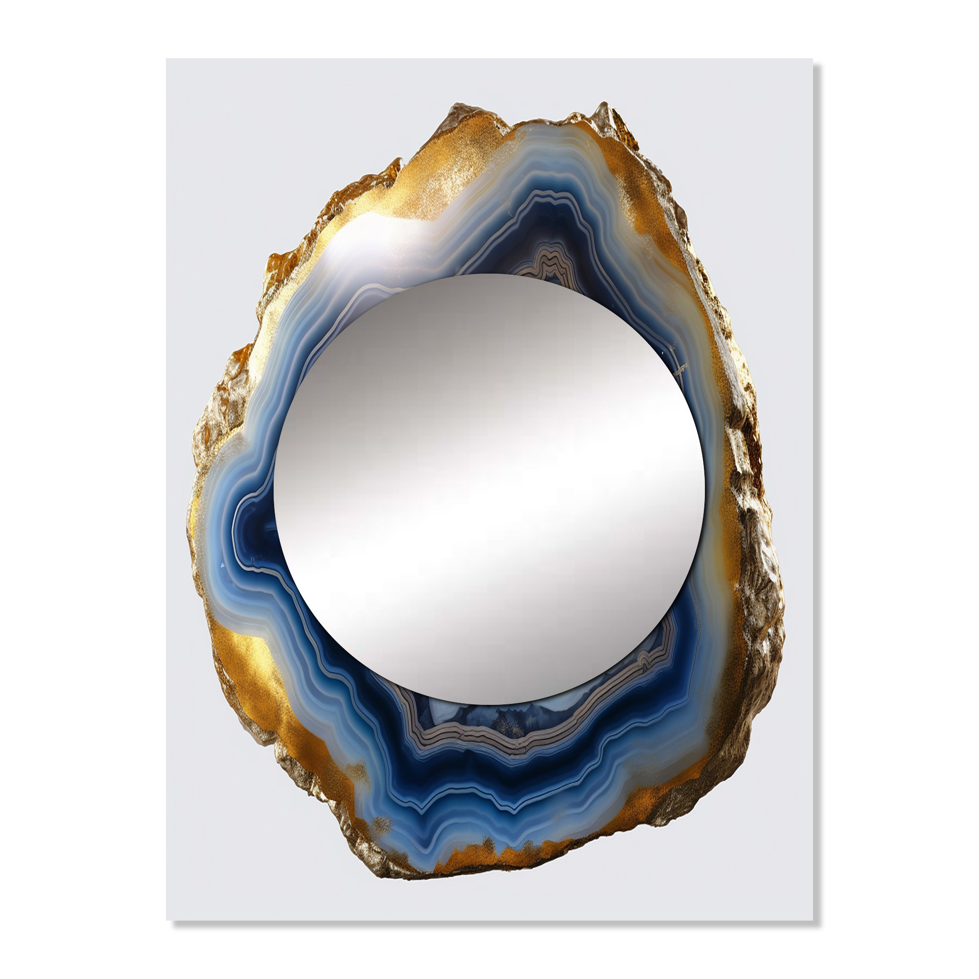 East Urban Home Savicki Geode Gems II - Stone Geode Decorative Mirror ...