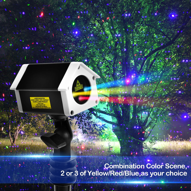 HIRVOK 7 Color Firefly Projection Lights with Remote Control | Wayfair