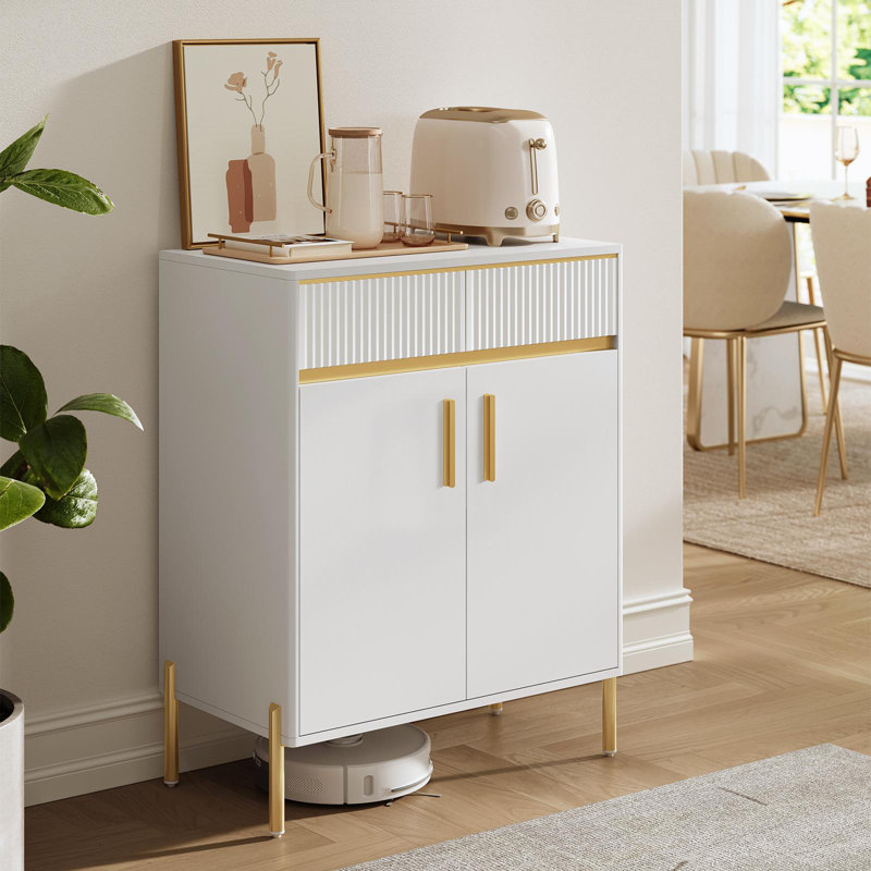 Mercer41 Accent Cabinet, Adjustable Shelf, Fluted Drawer Front ...