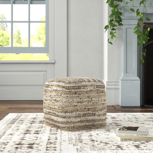 Farmhouse & Rustic Pouf Ottomans | Birch Lane