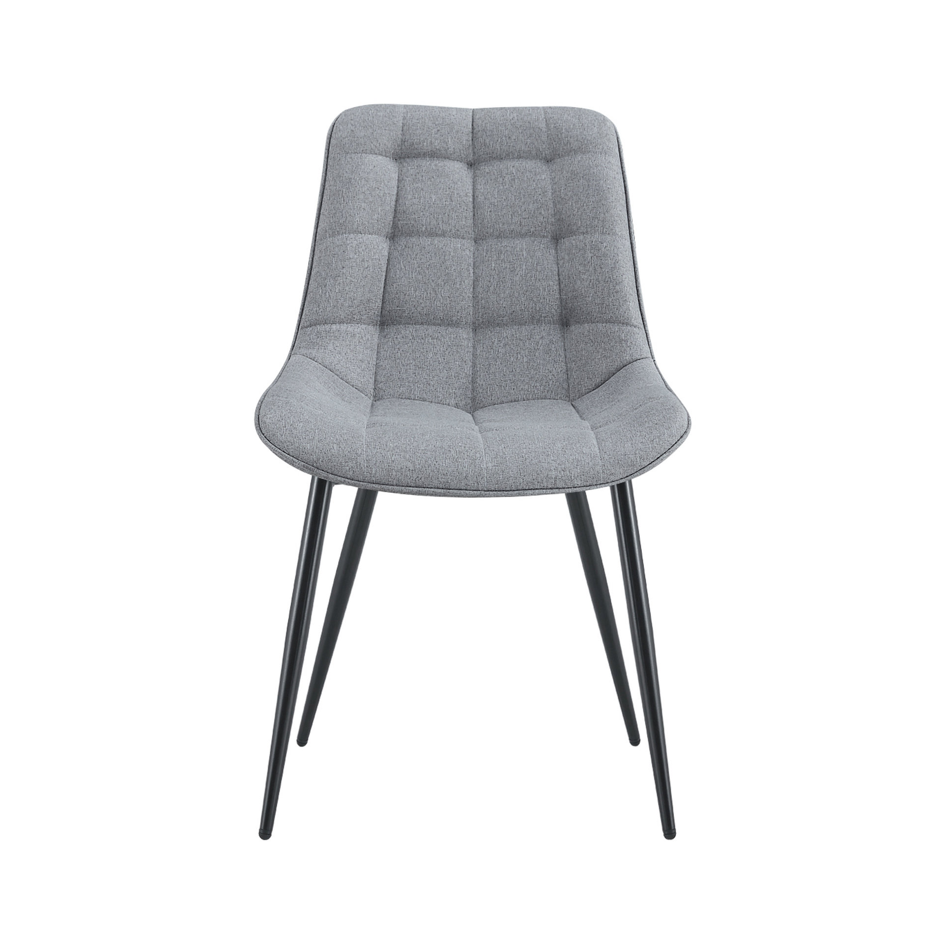 Latitude Run® 2 Modern Dark Gray Fabric Dining Chair With Charming Grid ...