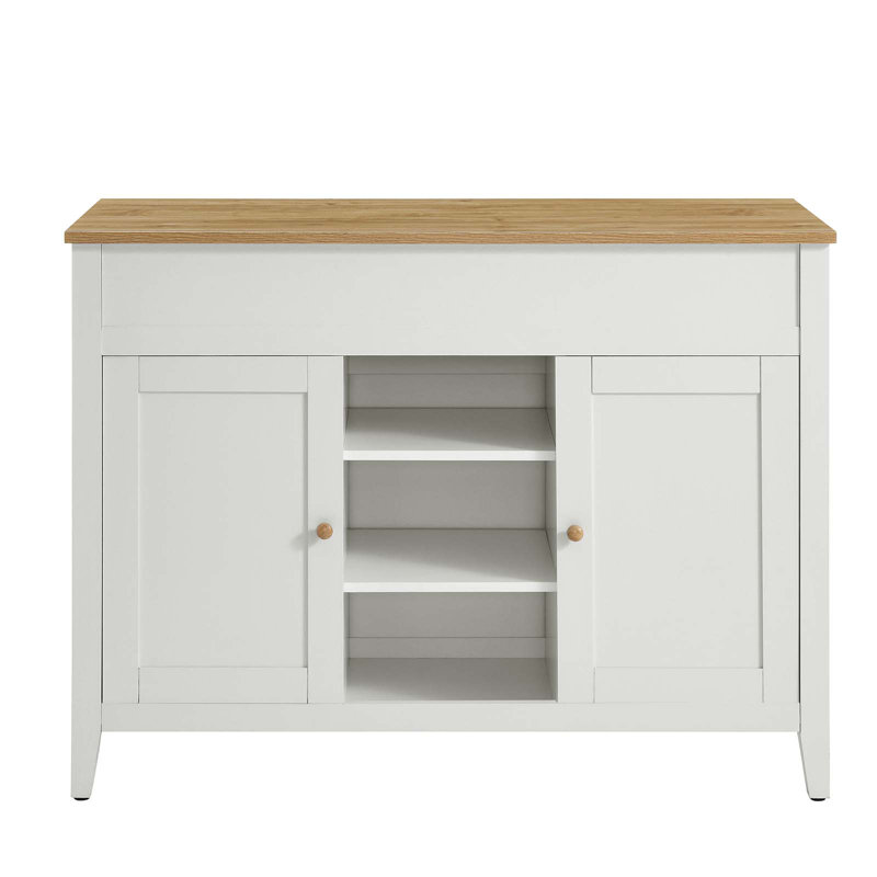 Modway Garland Kitchen Island In Oak White | Wayfair