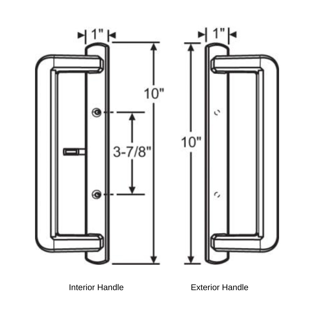 G.A.S. Hardware PGT Interior and Exterior Sliding Glass Door Handle ...