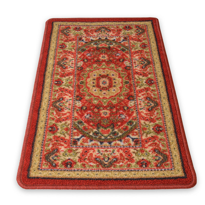 World Menagerie Momence Traditional Persian Oriental Design Mat Red ...