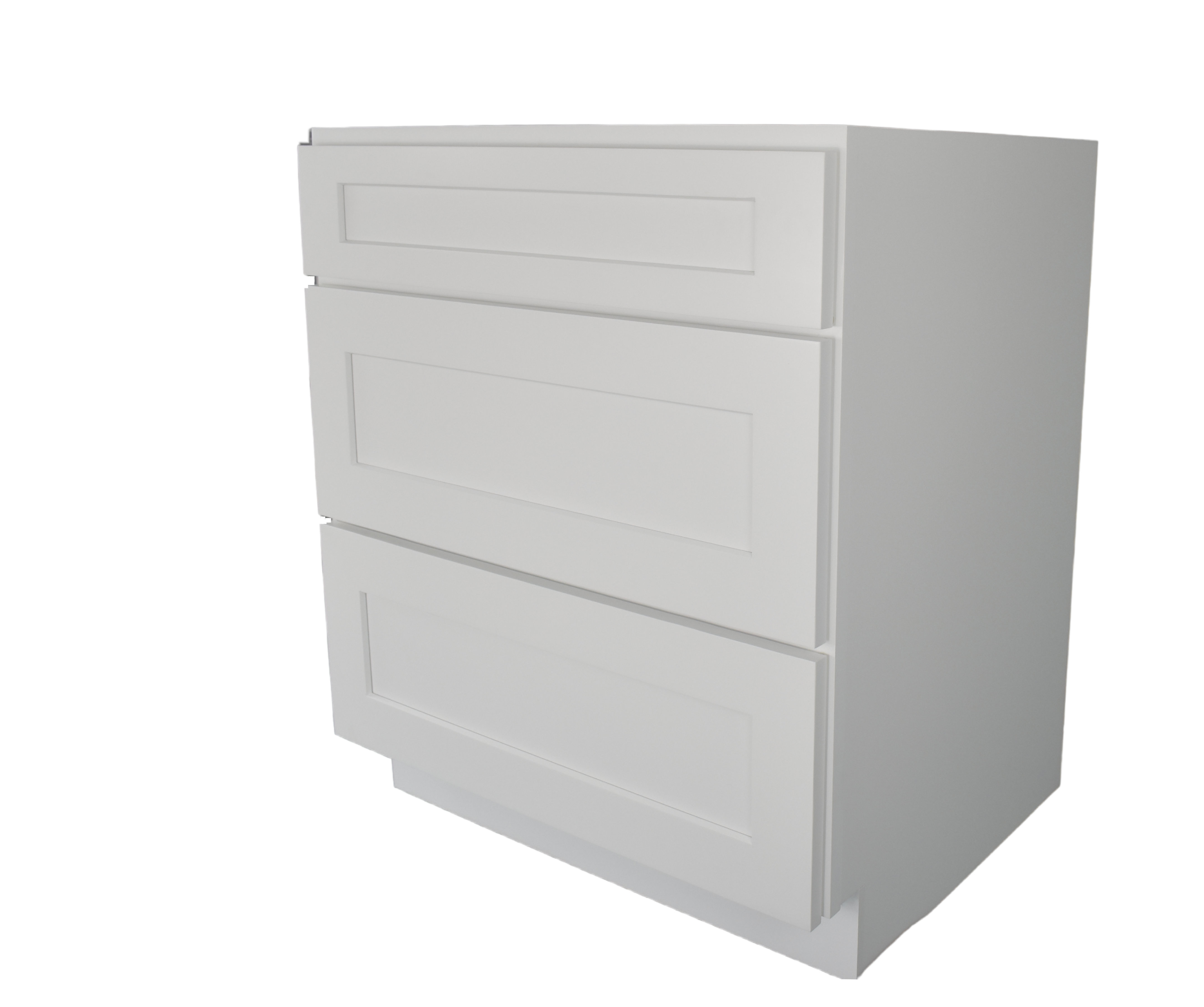 L&C Cabinetry 24 Inch Kitchen Drawer Base Cabinet - Shaker Style ...