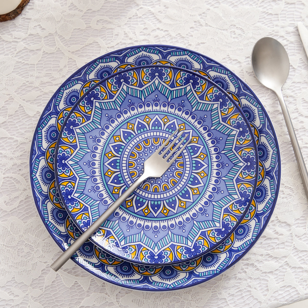 Vancasso Mandala 32 Piece Porcelain Dinnerware Set, Service for 8 ...
