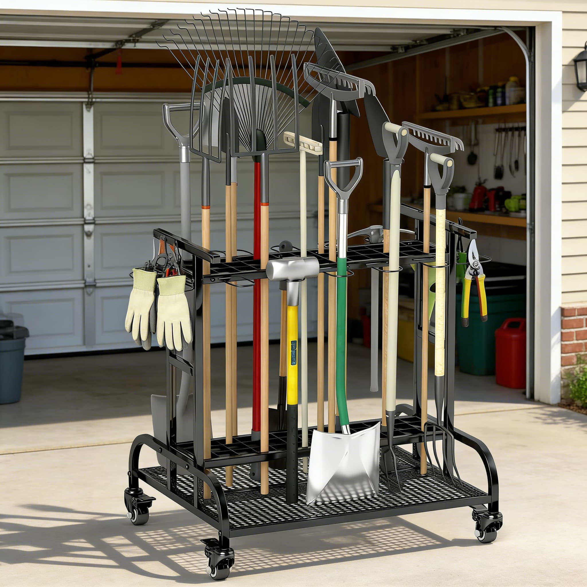 WFX Utility™ Heavy-Duty Rolling Garden Tool Organizer With Lockable ...