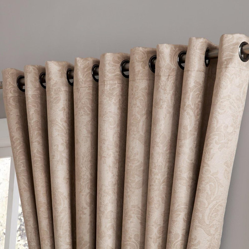 Rosdorf Park Nakagawa Damask Embossed Room Darkening Patio Door Curtain ...