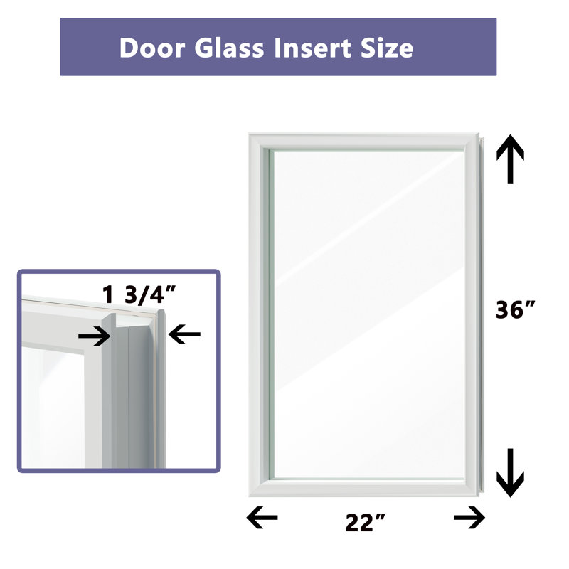 CHIC MODE Exterior Door Glass Replacement - 1 Pattern Of Squares Entry ...