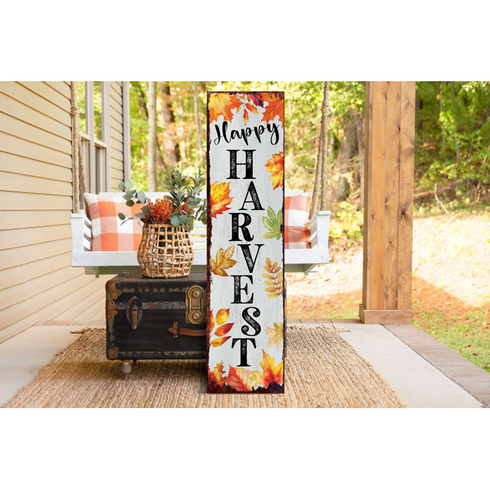 The Holiday Aisle® Happy Harvest Door Mural | Wayfair