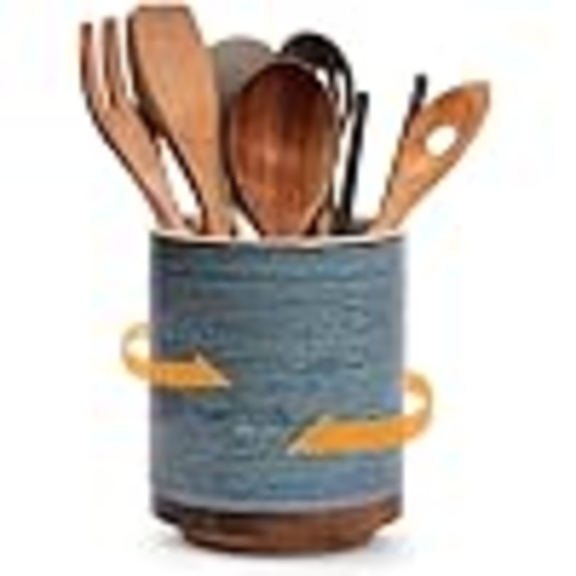 One Allium Way 360° Rotating Extra Large Cooking Utensil Holder, 7.6 ...