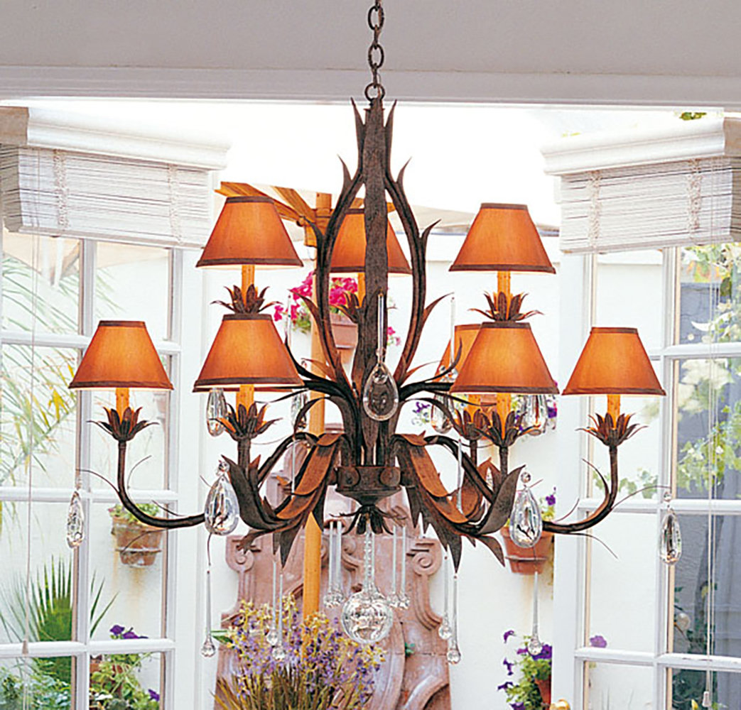 Loon Peak® Summer-Louise 36" Wide Slenderleaf 9 Light Chandelier | Wayfair