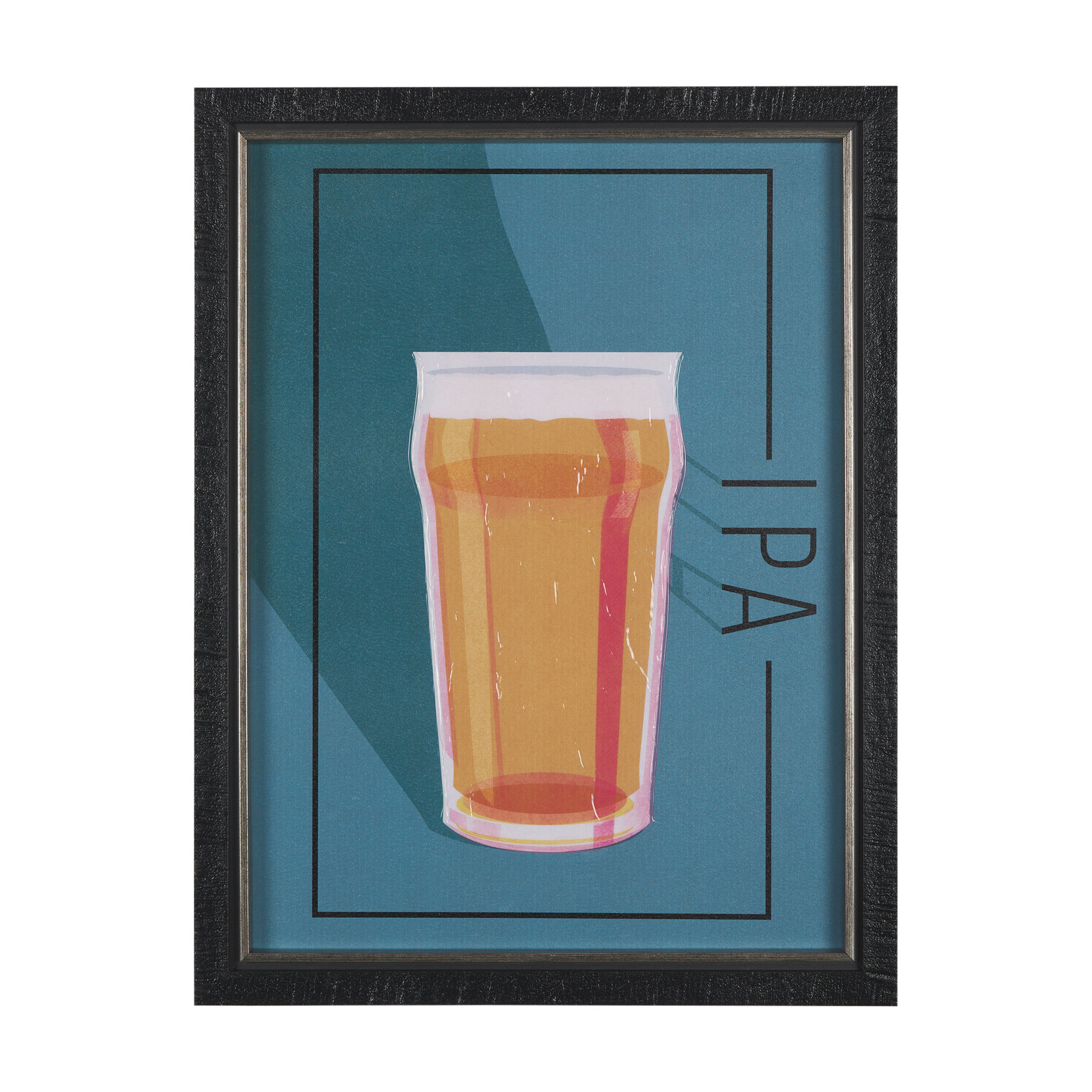 Red Barrel Studio® Beer Poster IPA a Hand Embelished Textured Framed ...