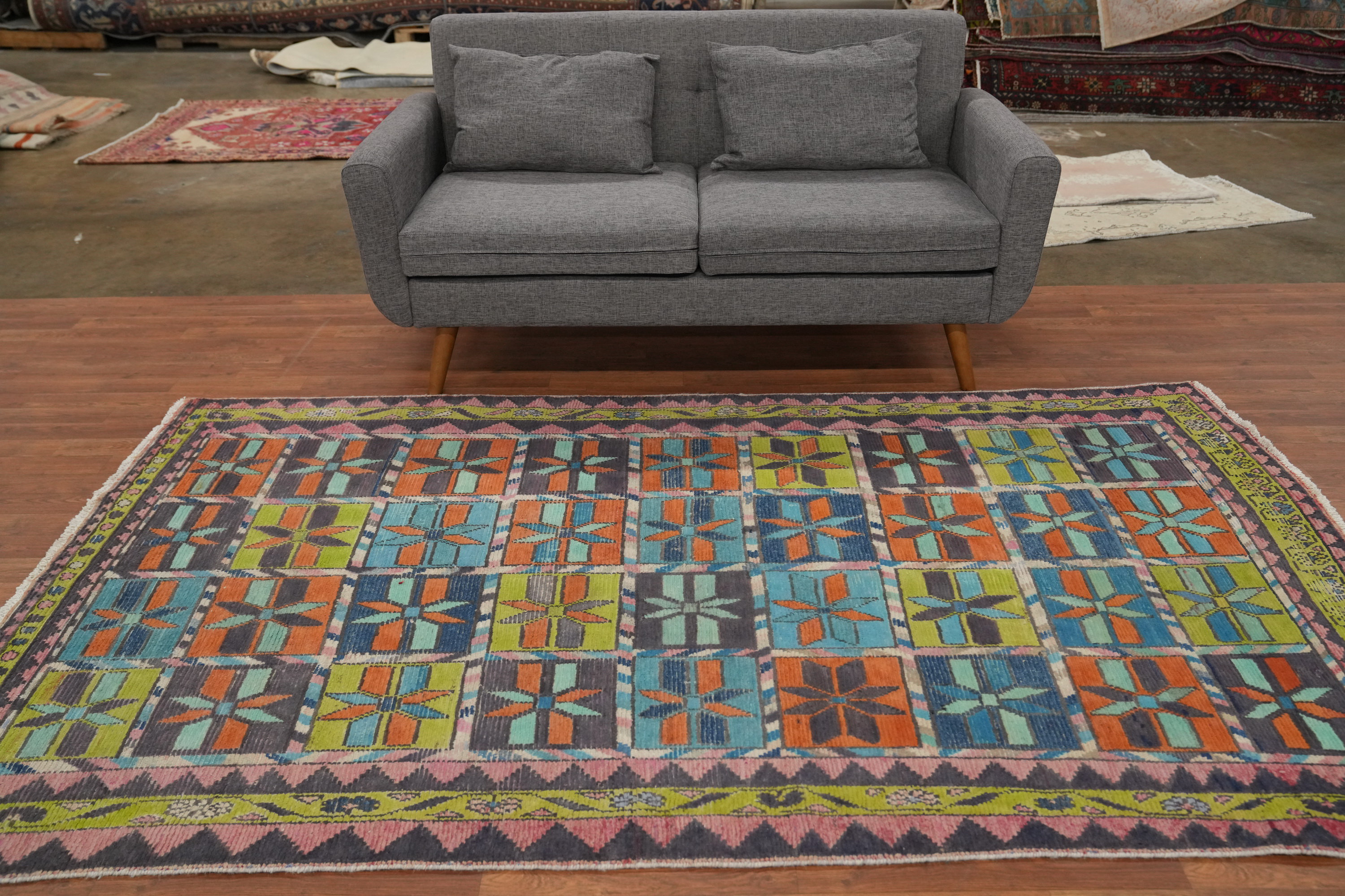 Bungalow Rose Geometric Traditional Oriental Area Rug 5x9 | Wayfair